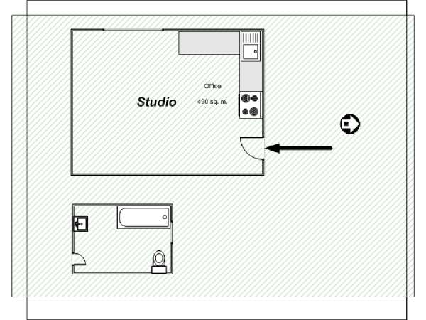 London Apartment: Studio Apartment Rental in South Kensington (LN-707)
